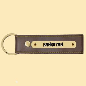 SY Gifts Kankeyan Name Brown Artificial Leather Keychain Key Chain ...