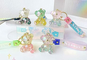 Tera13 Panda Key Ring for Girls Teddy Bear Crystal Keychains for kids ...