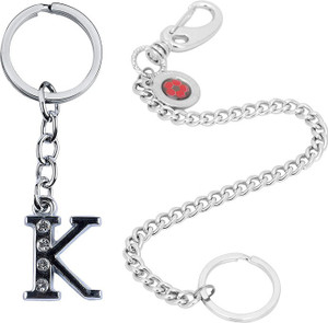 Newview Alphabet K Letter & Chain Challa Locking Key Chain Key ring Key ...