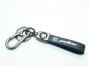 Daiyamondo Bajaj Pulsar Logo Stylish Leather Stripe keychain .Best ...