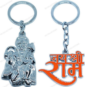 kd collections KD-224I-638A-SL Lord Bajrangbali Hanuman Keychain & Jai ...