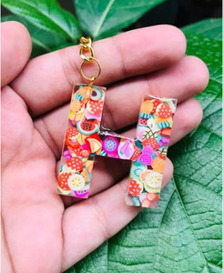 handarted h letter key chain resin keychain Key Chain Price in India ...