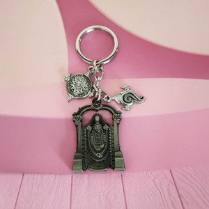 M Men Style Shri Tirupati Balaji Shankha Chakra Tilak Metal Car Bike ...