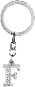 Caristo English Alphabet Letter F (KC-3) Silver Metal Name Keychain for ...