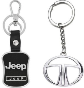 Jainsburys Combo of Jeep Leather & Tata Metal keychain & Best quality ...