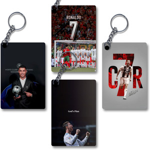 SP CRAFTS Set of 4 Trendy Cristiano Ronaldo Keychains - Gift for Sports ...