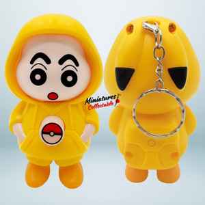 Miniatures Collectable Shinchan Face Expression Changing Keychain ...