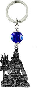 AFH Lord Shiva Mahadev Evil Eye Religious Grey Gifting Keychain for Men ...