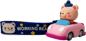 Buko Adorable Cartoon Push Back Car Toy for Kids(Pink) Key Chain Price ...