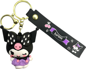 HappierYou Kuromi 3D Silicone Keychain with Amazing Belt or Ribbon ...