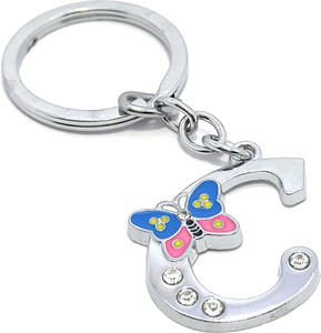 Key Era Alphabet Butterfly Letter C Initial Key Chain Price in India ...
