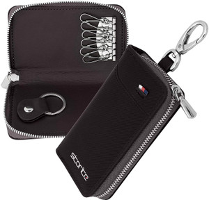STORITE PU Leather Key Case Pouch Wallet Key Chain Key Holder Ring Key ...