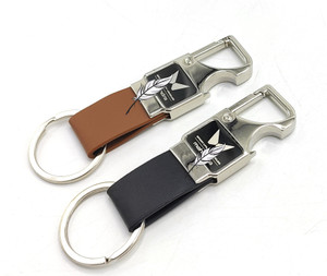 Jdp Novelty 2 pcs Set of Leather Metal Opner Keychain for Mahindra Car ...