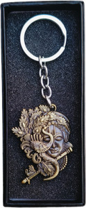 JNV Jai Shri Krishna Face Metal Keychain (Rusty Gold) Key Chain Price ...