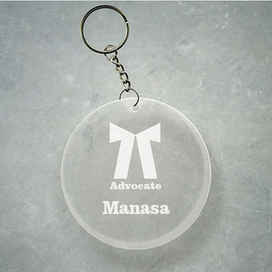 SY Gifts Advocate Logo Desigh With Manasa Name Key Chain Price in India ...