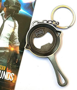 V P ENTERPRISES PUBG Metal Frying Pan Keychain With Bottle Opener Key ...