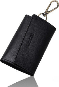 TANSTITCH Full Grain Leather Keychain |Brass Finish Metal Rings | Rust ...