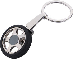 Giftana Tyre Keychain for Car / Metal Keyring with Spinning Tyre Key ...