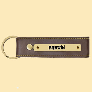 SY Gifts Raswin Name Brown Artificial Leather Keychain Key Chain Price ...