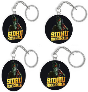 Convay Sidhu Moosewala Printed Keychain set 4 Key Chain Price in India ...