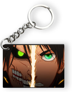Manga Shop Eren Yeager Attack On TitanAnime Keychain With Heavy Metal ...