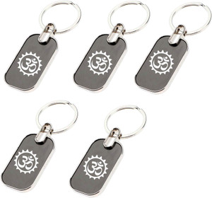K K CROSI OM Engraved Simple Design Metal (pack of 5) Key Chain Price ...