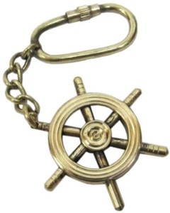 Aliya Antique Brass Ship's Steering Wheel Key Chain Price in India ...