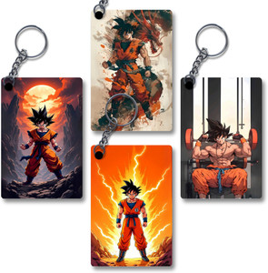 SP CRAFTS Dragon Ball Z Anime Keychain Set of 4 - Goku, Vegeta, Super ...