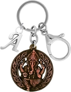KYP Fashion Lord Shree Ganesh Ganpati Alphabet A Keyring Brown Bhagwan ...
