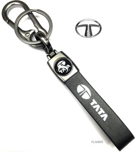 FLAMBE Tata Car Keychain premium Stainless steel Metal finish Key Chain ...