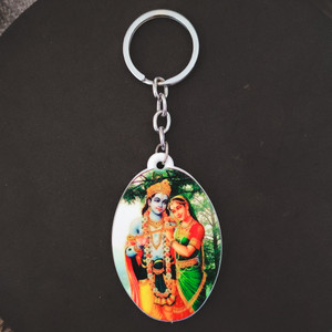 Shiv Jagdamba Religious Radha Krishna Polymer Keychain ShivKeyP63 Key ...