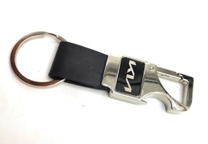 Jdp Novelty Metal Leather Opner Keychain for KIA Cars New Logo Black ...