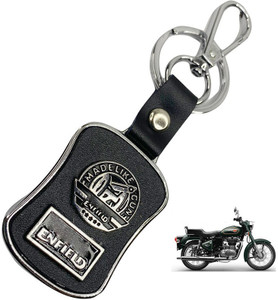Dhe Best Bike Keychain Like a Gun Double Rings Metal for Royal Enfield ...