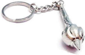 Meeko.com Metallic Silver Color Lord Hanuman Gada weapon keychain Key ...