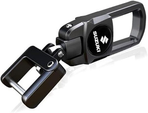 Bluedeal Black Dual Side Logo Keychain for Suzuki/Dzire/Swift/Breeza ...