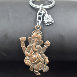 AFH Lord Mangalmurti Ganesh Copper Lucky Ganpati symbol Charm keychain ...