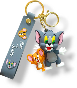 Zuno Tom and Jerry 3D Cute Keychain | Cartoon Character Keyring for ...