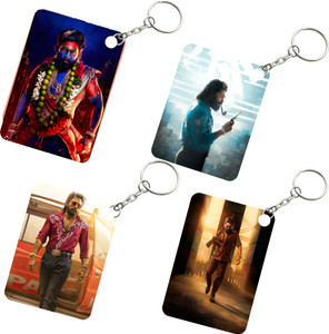DFLEXPRINTS allu arjun pushpa Premium keychain 4pcs for car key and ...