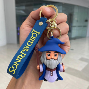 WHITE POPCORN The Lord of the Rings Gandalf 3D Keychain Strap Charm Key ...