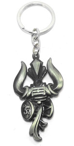 KV Fashion Lord Shiva Trishul Rudraksha Bead Damru Metal Keychain ...