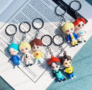 Jdp Novelty Silicone b - t - s Korean Band Miniature Rubber Keychain (7 ...