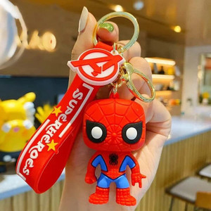 KCS Super Hero Spider Man 3D Rubber Key Chain Marvel Avengers 3D Key ...