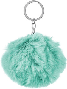 Griztan Cute fluffy Pom Pom key chain &key ring for girls Key Chain ...