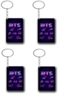 Convay C7 BTS Army Logo Rectangle Shape KeyChain SET 4 Key Chain Price ...