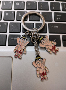 Vishu Enterprises 3 picture of lord Ganesha key chain Key Chain Price ...