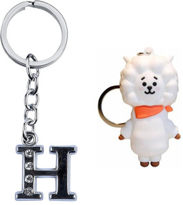 Newview BTS RJ Characters 3D Rubber with Alphabet H Keychain and Key ...