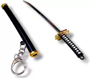 Filsfa UNSHARPED Katana Metal Sword Key Chain with Cover -In Multicolor ...
