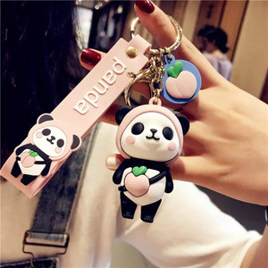 gtrp Cute 3D Panda Keychain With Charm (Pink) Key Chain Price in India ...