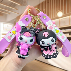 travooz Cute Cartoon Keychain for Girls Boys Silicone Kawaii Anime Set ...
