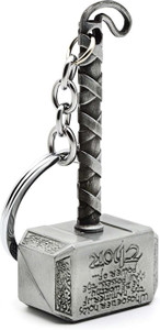 MOODY Thor Hammer Marvel Avengers Superhero Silver Metal Ring Key Chain ...